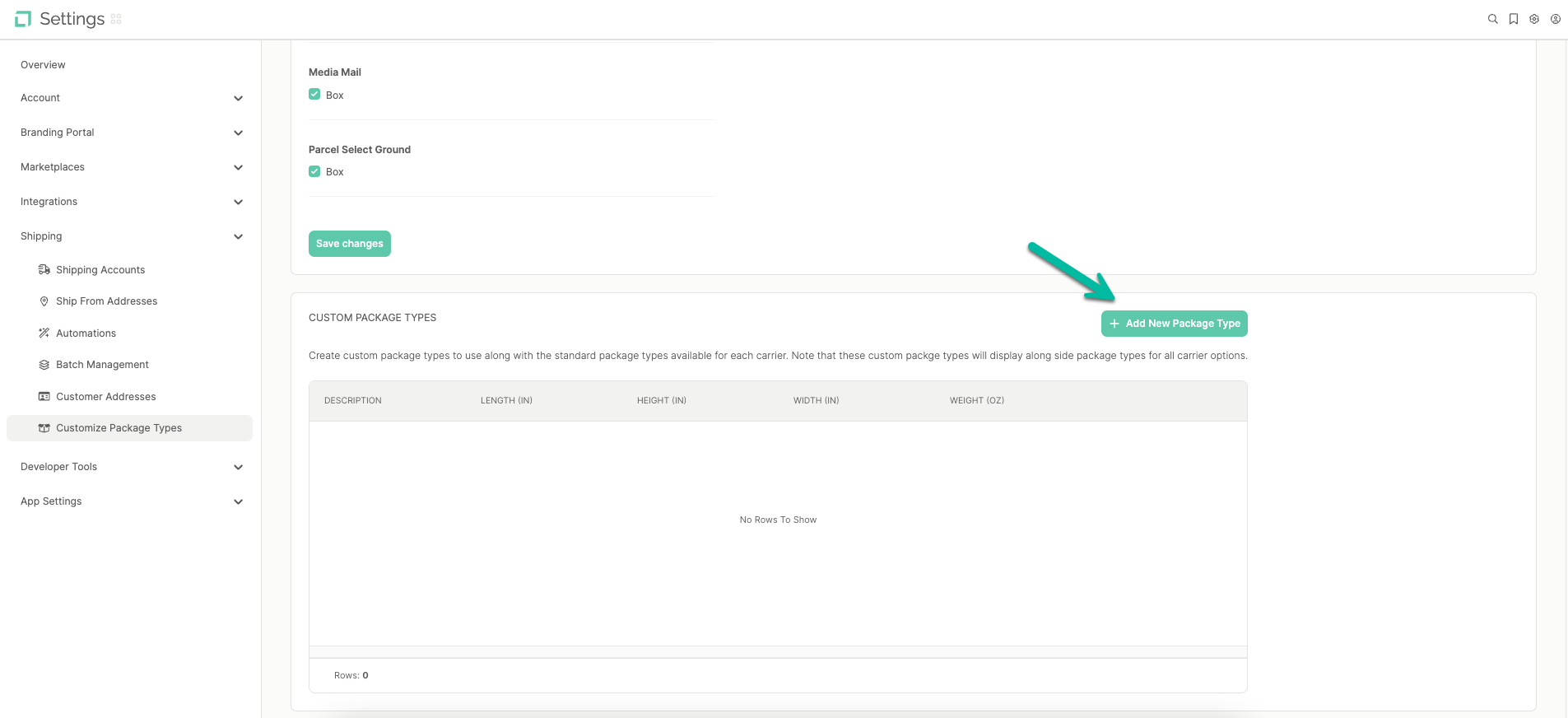 Customize Package Types