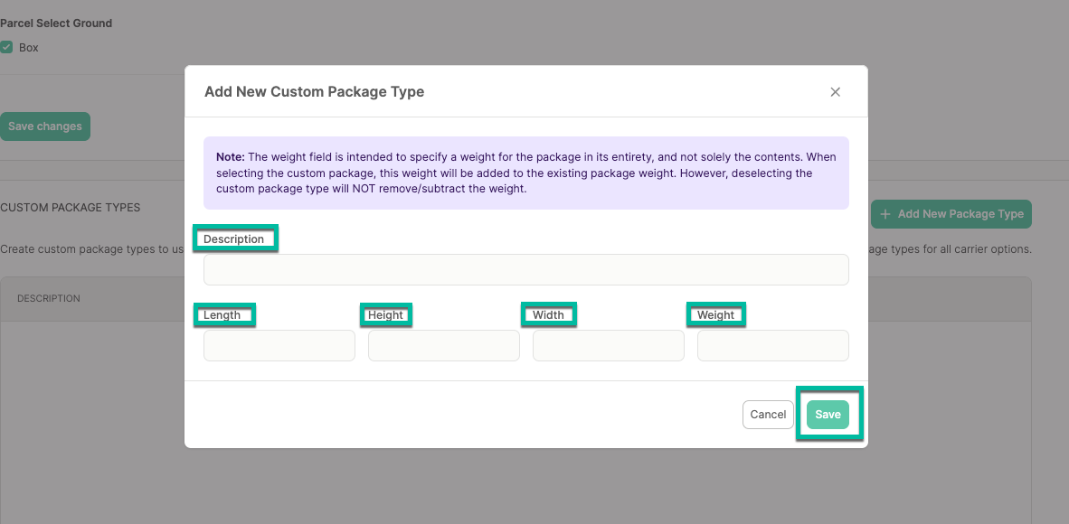 Customize Package Types